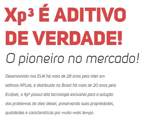 Xp3 Diesel Extra Potência - Melhorador de combustível 1 lt - Fast Car ...
