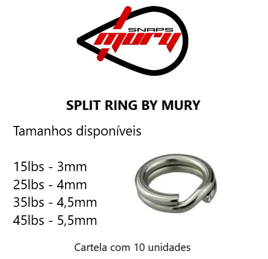 SPLIT RING BY MURY - PPJ Pesca - Tudo Para Sua Pesca
