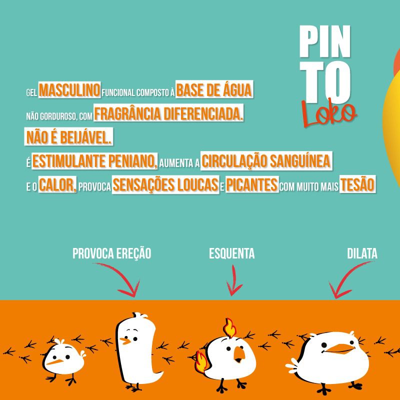 Pinto Loko (Gel Excitante Masculino) HotFlowers - HM Distribuidora