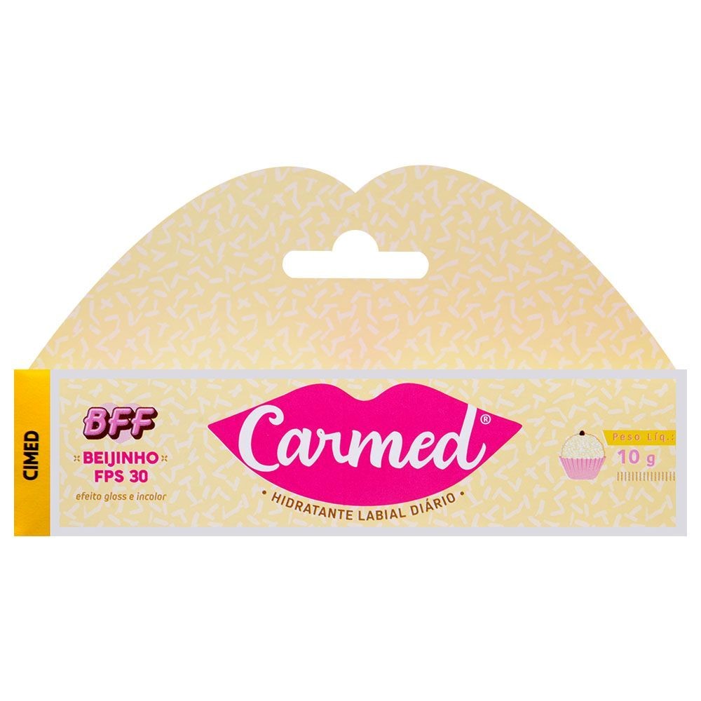 Carmed Hidratante Labial BFF Beijinho FPS 30- 10g - Cimed - HM Distribuidora