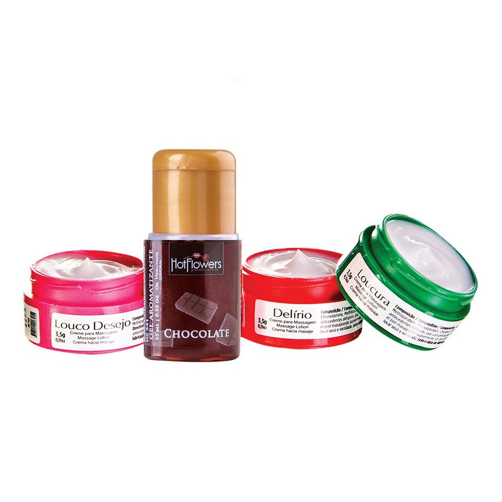 Kit Sedução (Chocolate) Hot Flowers - HM Distribuidora