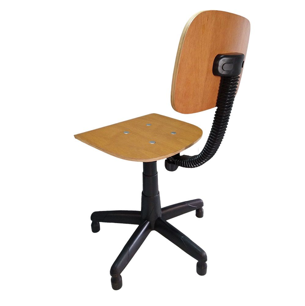 Cadeira Costureira Secretaria Giratoria de Madeira - Stilos Móveis