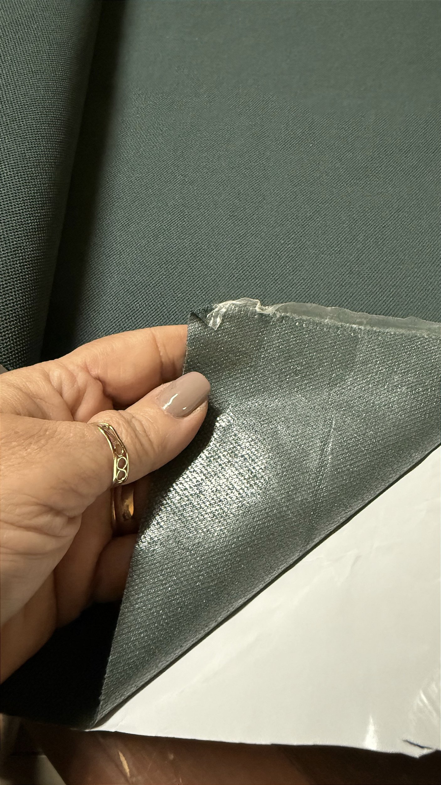 Tecido Versalhes verde auto colante - Adriana Dourado - Diva da costura