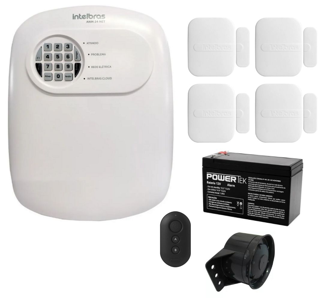 Kit Alarme Intelbras Anm 24 App 4 Sensor Abertura Sem Fio - Ramos ...