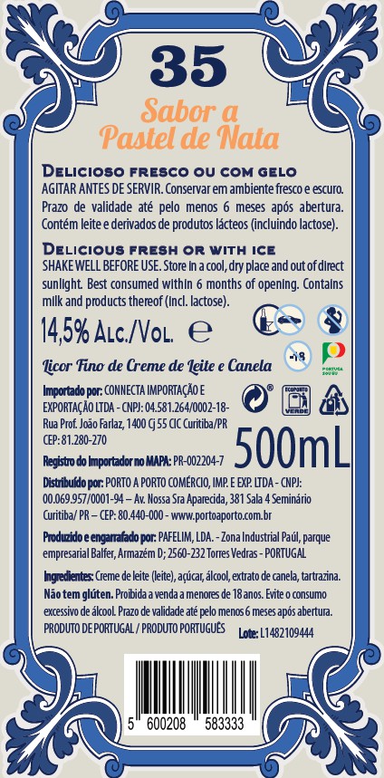 Licor 35 - Licor de Pastel de Nata 500ml - Fábrica de Bebidas - Fábrica de Bebidas - Loja online ...