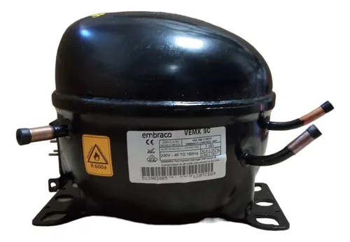 COMPRESSOR EMBRACO 1/5 R600A 230V 40-150HZ VEMX9C INVERTER - Central ...