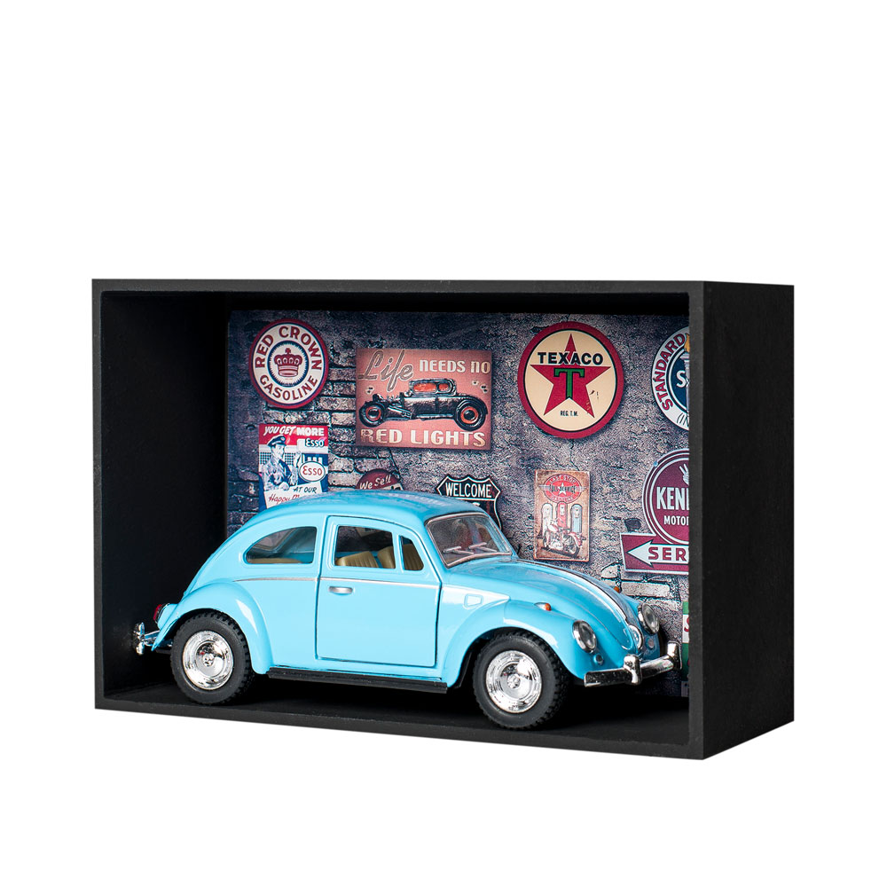 Kit Presente Miniatura Fusca Azul - Machine Cult | Miniaturas de Moto e ...