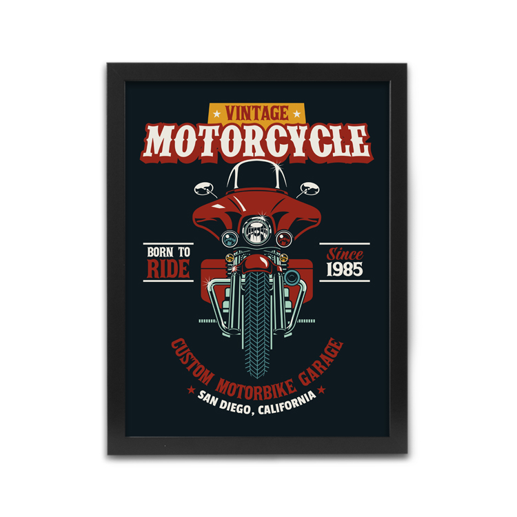 Quadro Decorativo Vintage Motorcycle - Machine Cult | Miniaturas de ...