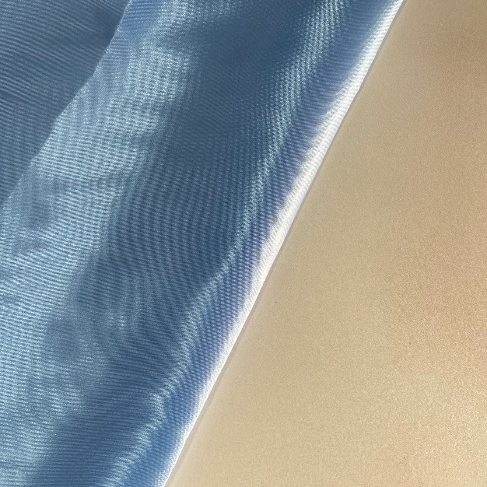 Tecido Cetim Azul Bebê Charmousse 1,40x1,00m Para Roupas e Decorações ...