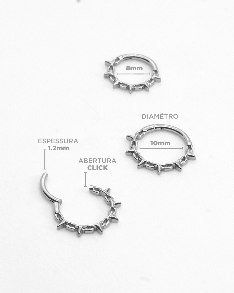 Piercing Argola Corrente Spike - Titânio - Loka do Piercing | A sua ...
