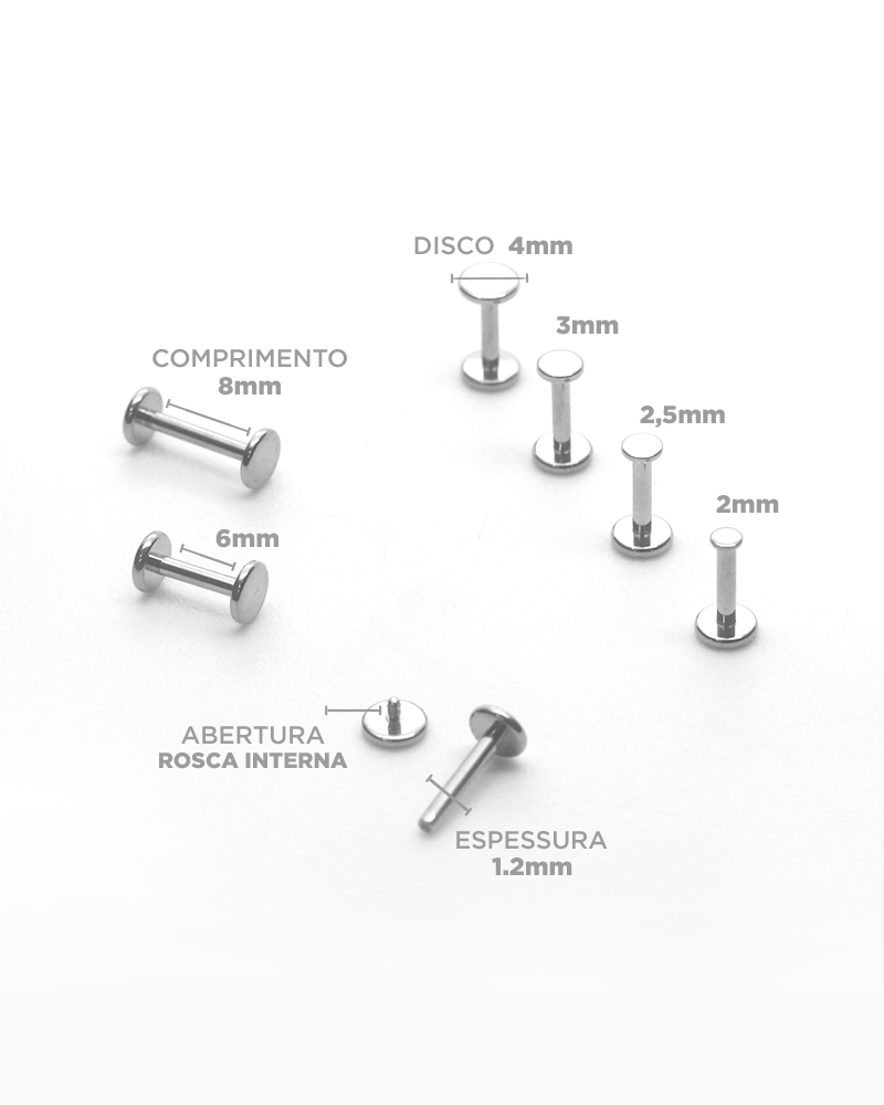 Piercing Labret com Disco Liso - Titânio - Loka do Piercing | A sua ...