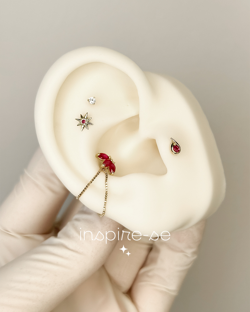 Piercing Labret Lágrima Real - Ouro 18k - Loka do Piercing | A sua ...