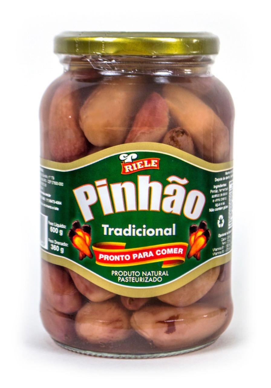 Pinhão Cozido Com Água E Sal Em Conserva Tradicional 600g Riele - Uai ...
