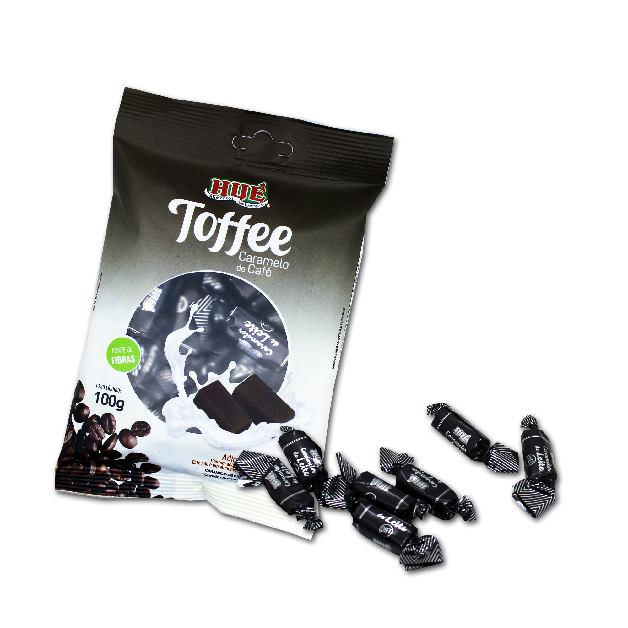 Kit Balas Toffee Diet Hué Sortidas: Leite Café e Chocolate 6 unidades ...