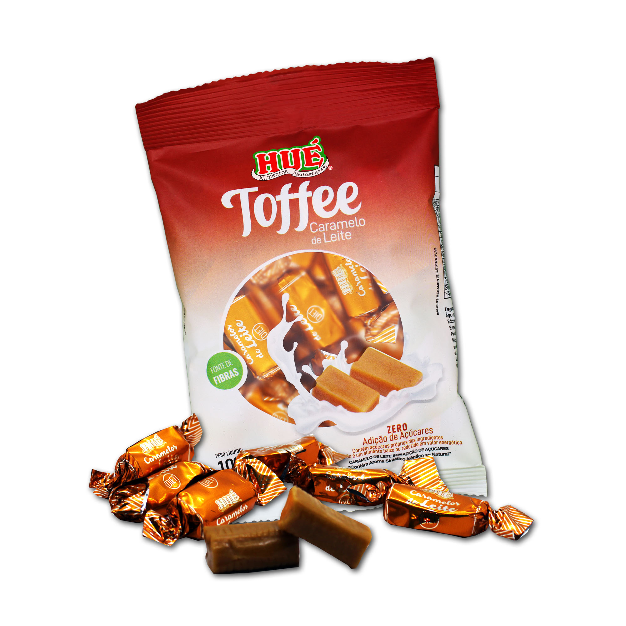 Kit Balas Toffee Diet Hué Sortidas: Leite Café e Chocolate 6 unidades ...