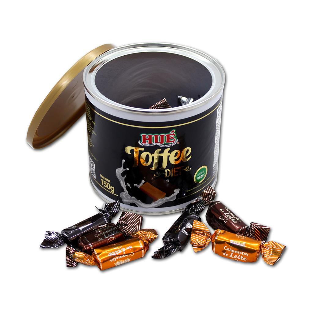 Bala Toffee Misto Diet Hué 180g Latinha Presente - Uai Minas Empório