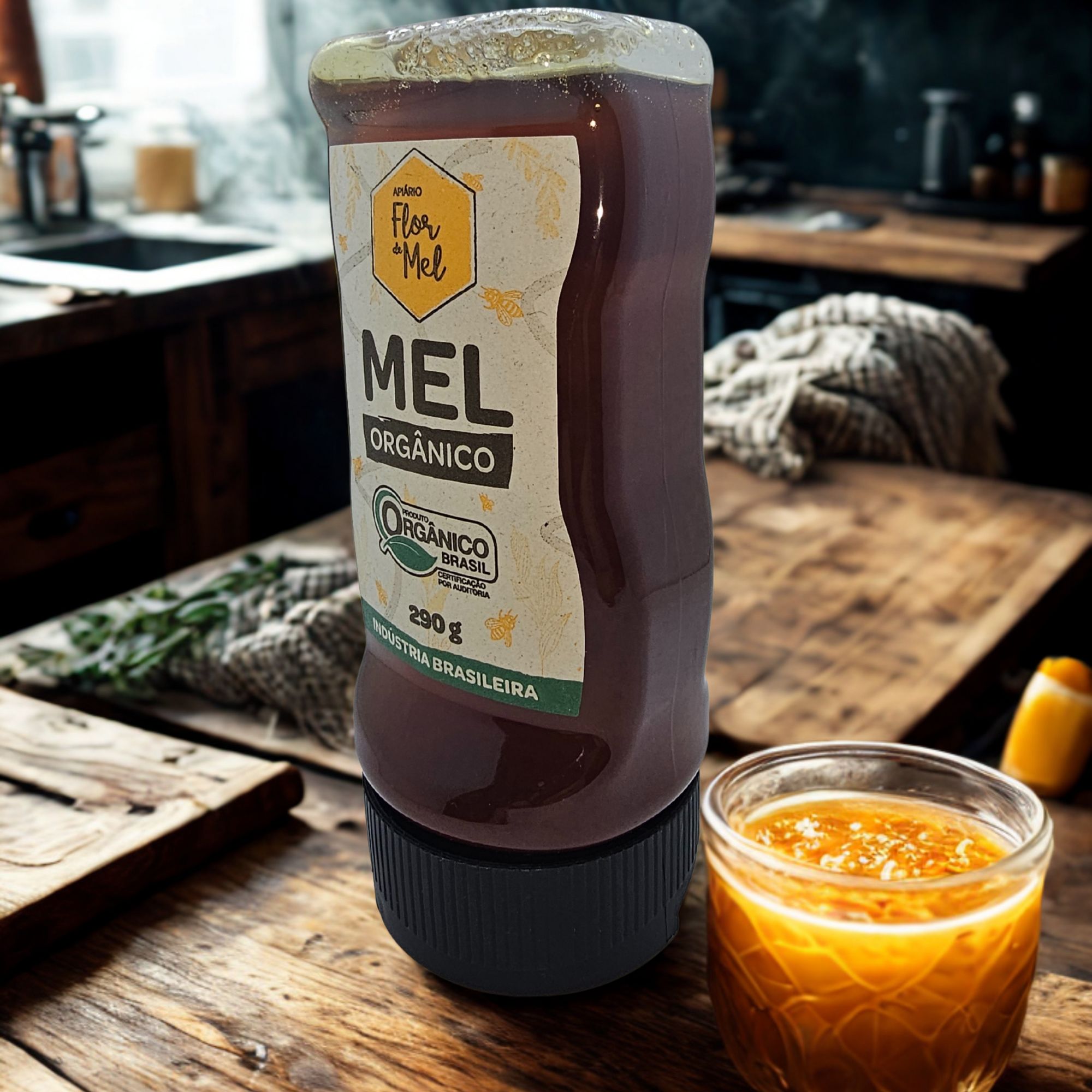 Mel Orgânico 290g (Puro) Sem Glúten Premium Apiário Flor de Mel - Uai ...