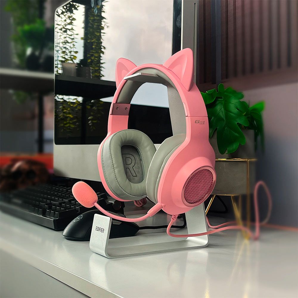 Fone de Ouvido Edifier G2 II USB 7.1 Headset Rosa - Prime In Áudio e Vídeo