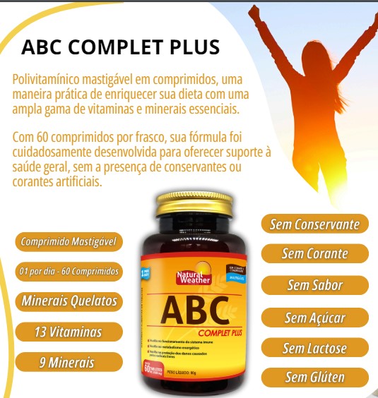 Polivitamínico - Abc Complet Plus - Natural Weather - 60 Comprimidos ...