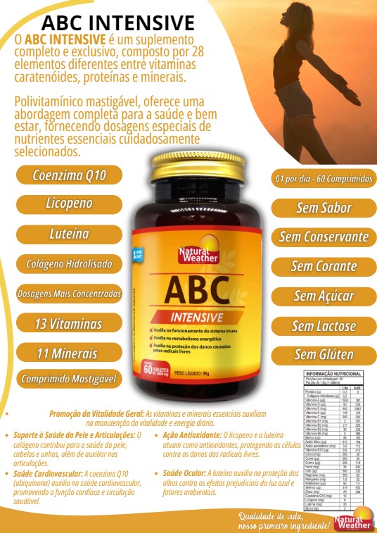 ABC Intensive Natural Weather – Polivitamínico com Q10 e Antioxidantes ...