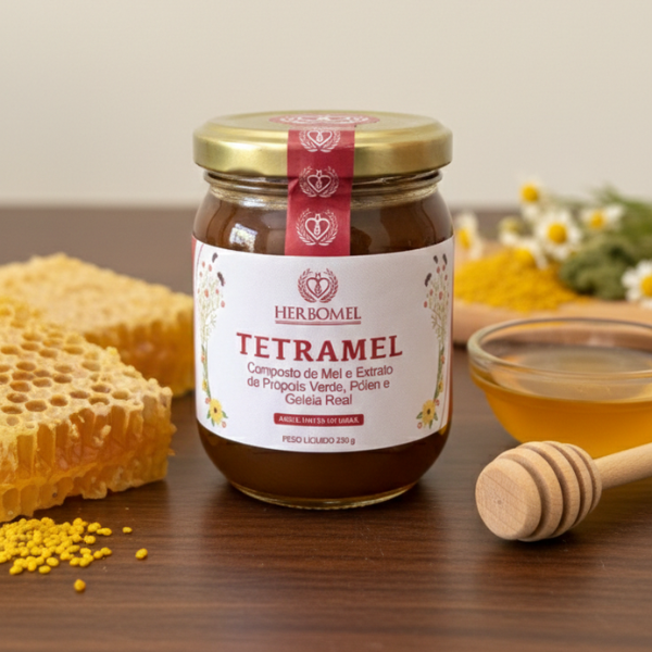 Kit 03 Tetramel - Composto de Mel, Própolis, Pólen e Geleia Real ...