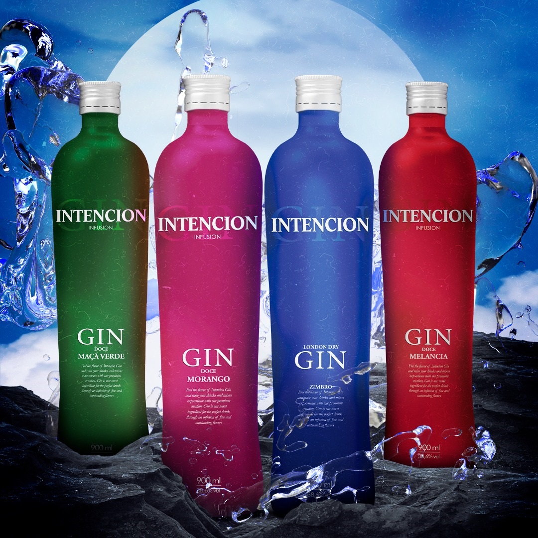 Gin Intencion Sabor Morango - 900 ml - Bebidas BH Delivery - ZapVendas (31) 9.7574-1007