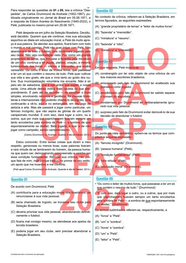 Unesp TR 1ª Fase Provas 2015 A 2024 Gabarito Oficial - https://www.saladoestudante.com