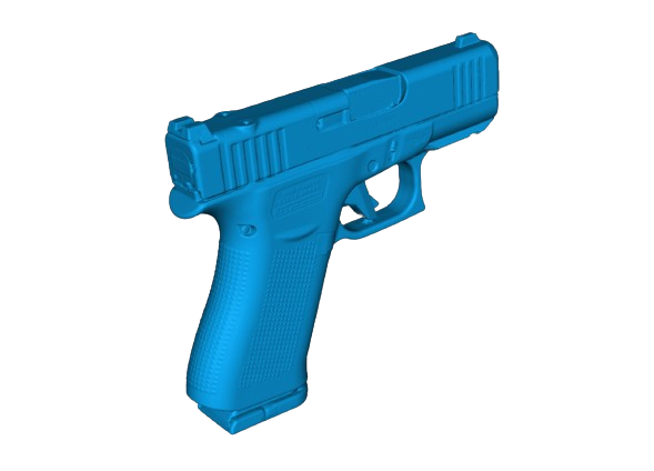 blue gun, glock, g43x, 9mm, pistola, treino - 3D Shoot