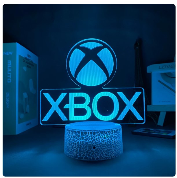 Luminária de Acrílico Modelo Xbox com 7 Modos de Cores - NyO Tech Games