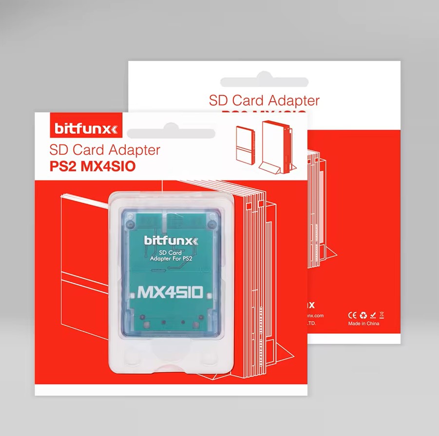 Kit Adaptador de Cartão SD MX4SIO + Memory Card 64MB FMCB Fortuna ...