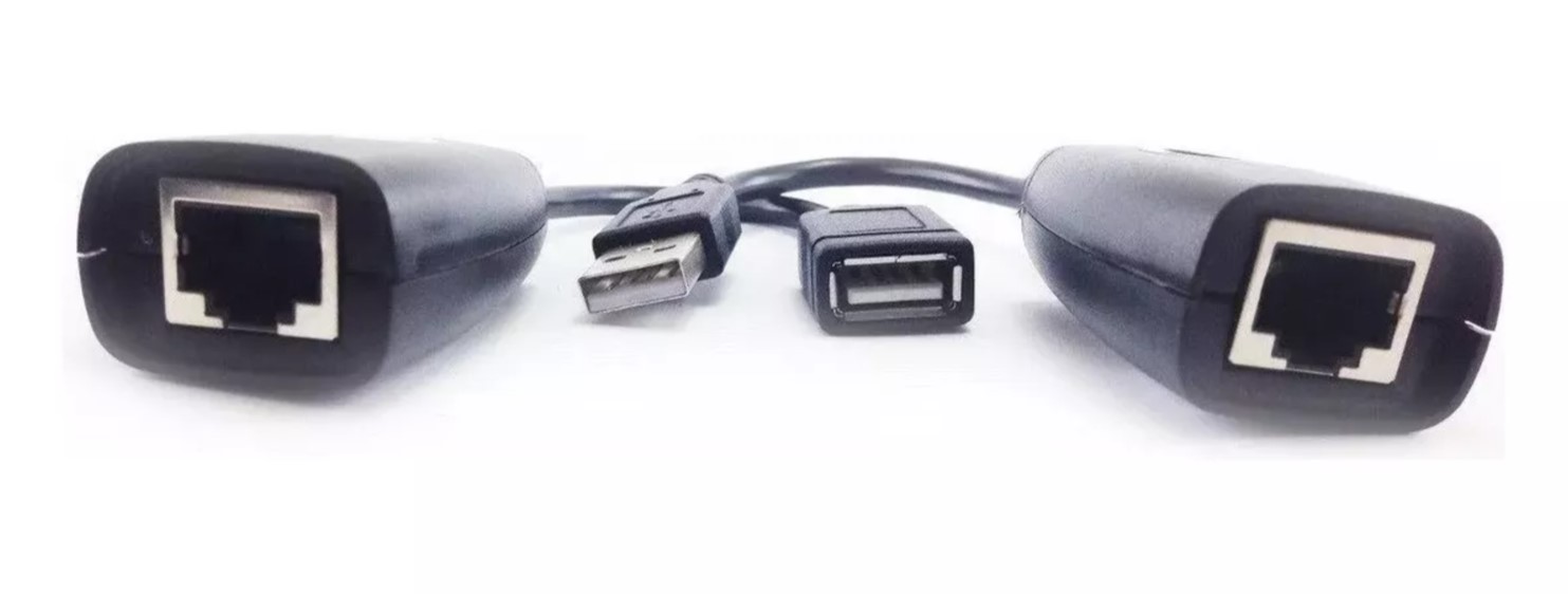 Cabo Extensor USB via Cabo RJ45 Cat5/Cat6 - Até 45 Metros - NyO Tech Games