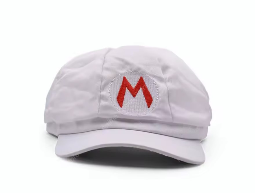 Boné Temático Super Mario Bros Fantasia Carnaval - Branco - NyO Tech Games