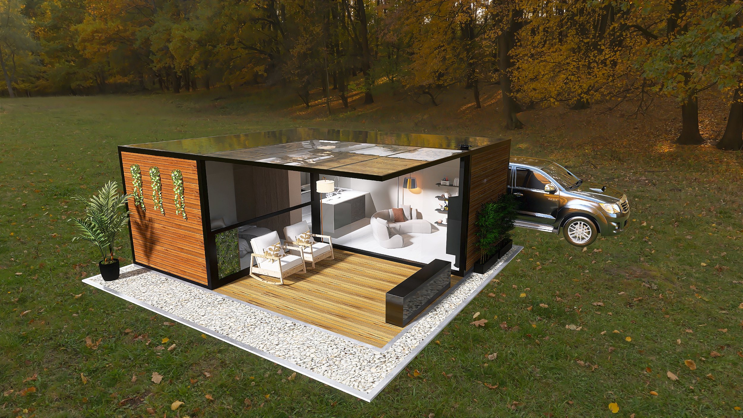Casa Modular 33m - SOMBRAeMIX