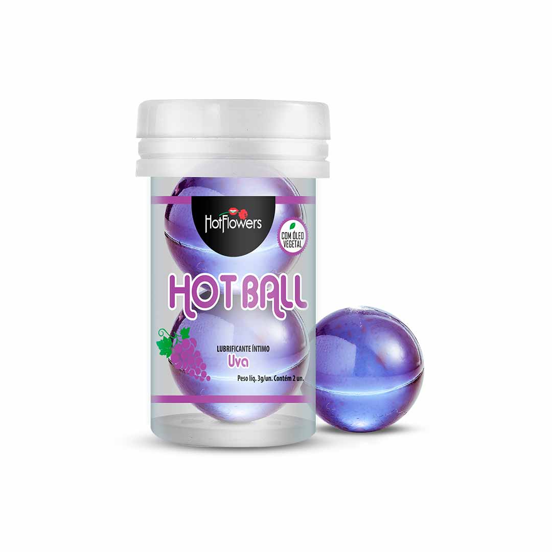 CÁPSULA LUBRIFICANTE HOT BALL - BEIJA MUITO 2un. 3,2ml - HOT FLOWERS ...