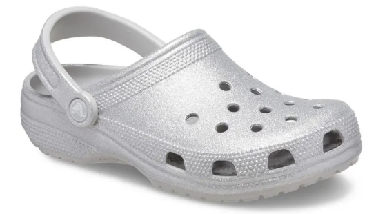 Crocs Classic Glitter Prata - Frank Arts Grafite