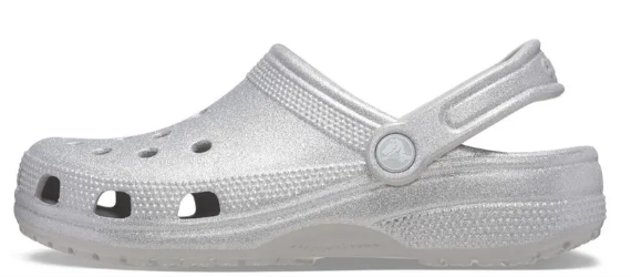 Crocs Classic Glitter Prata - Frank Arts Grafite