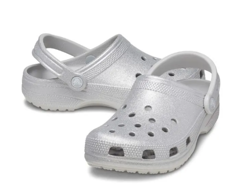 Crocs Classic Glitter Prata - Frank Arts Grafite