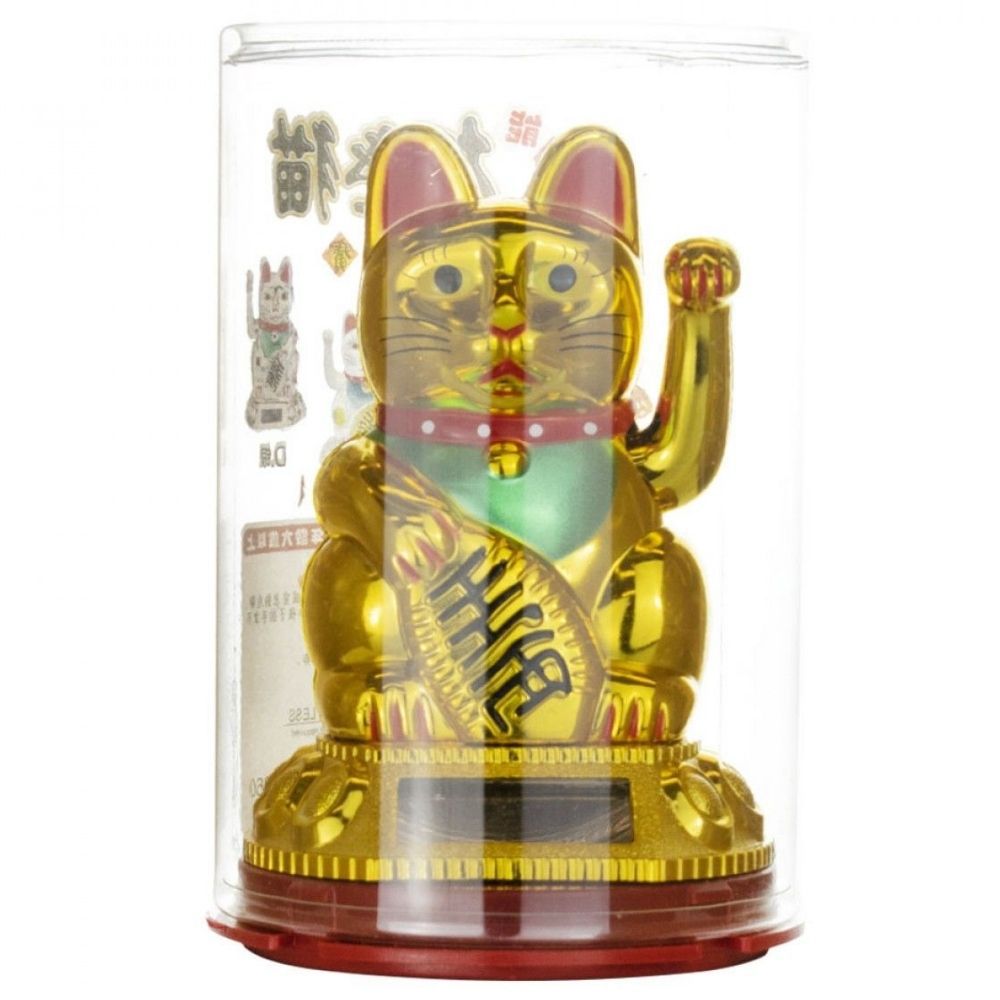 Gatinho Da Sorte Gato Solar Balança A pata - Maneki Neko Japonês - mjs ...