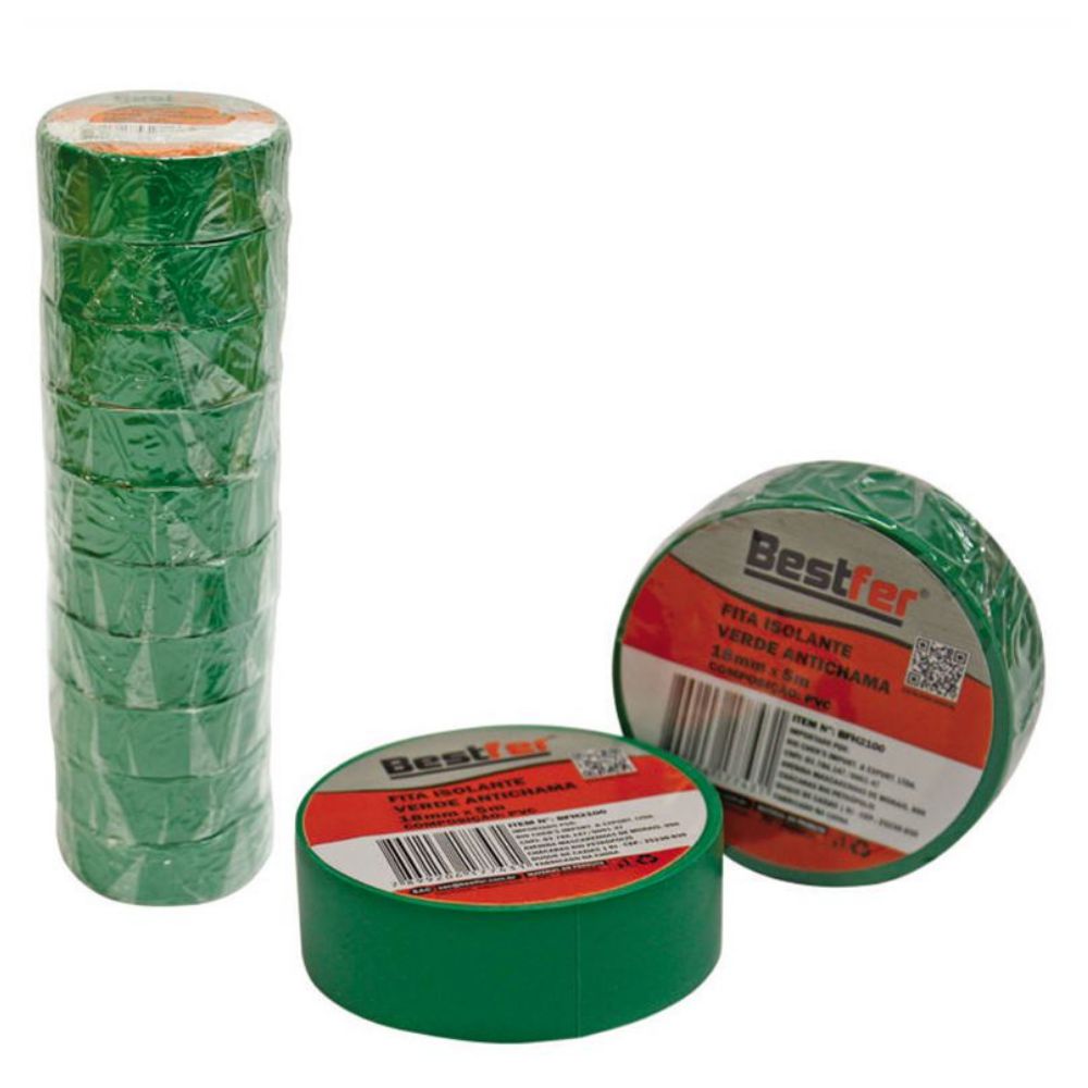 fita isolante Colorida antichamas 18mm x5m best fer bfh - 1144 - mjs ...