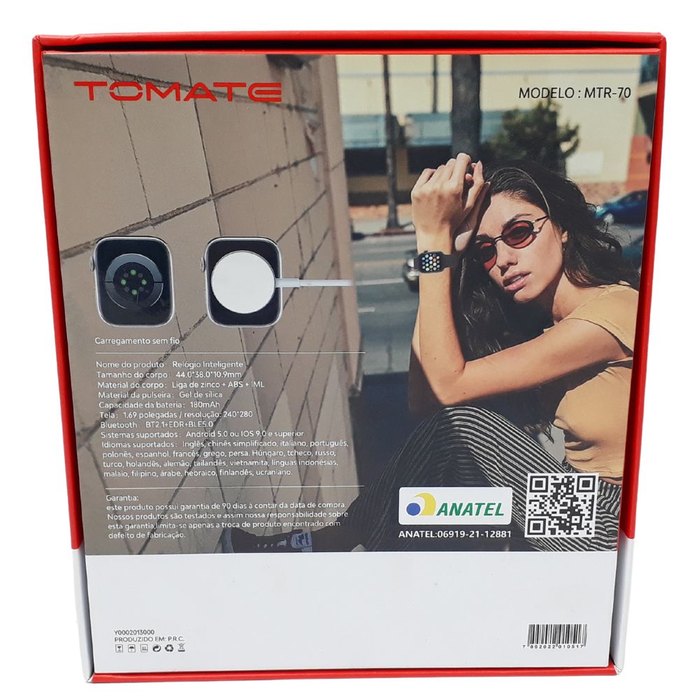 Relogio Inteligente Smartwatch, MTR- 70 Atende Ligações e muito mais ...