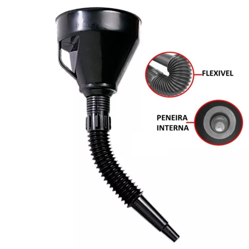 Funil Plástico Grande Com Bico Flexível Gasolina, óleo CB 2980 com ...