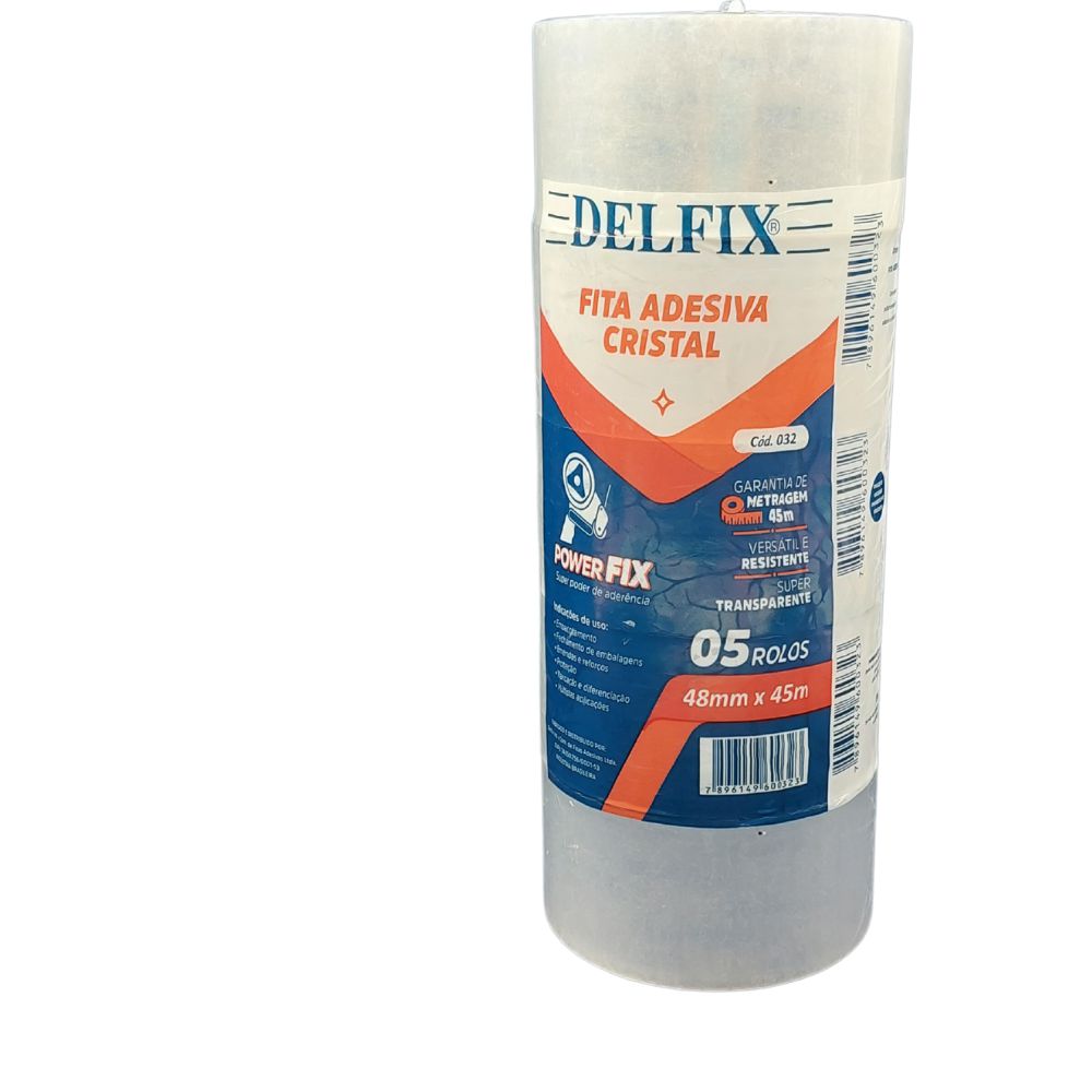 Kit fita adesiva Cristal delfix 48mmx45m pacote com 5 un Rolo - mjs ...