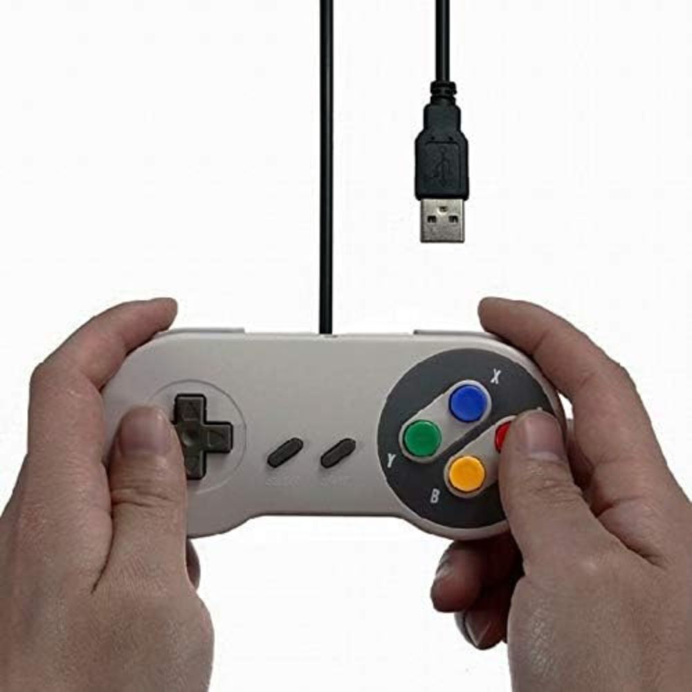 Controle Usb Snes Super Nintendo Para Pc Raspberry Mac Linux Knup KP ...