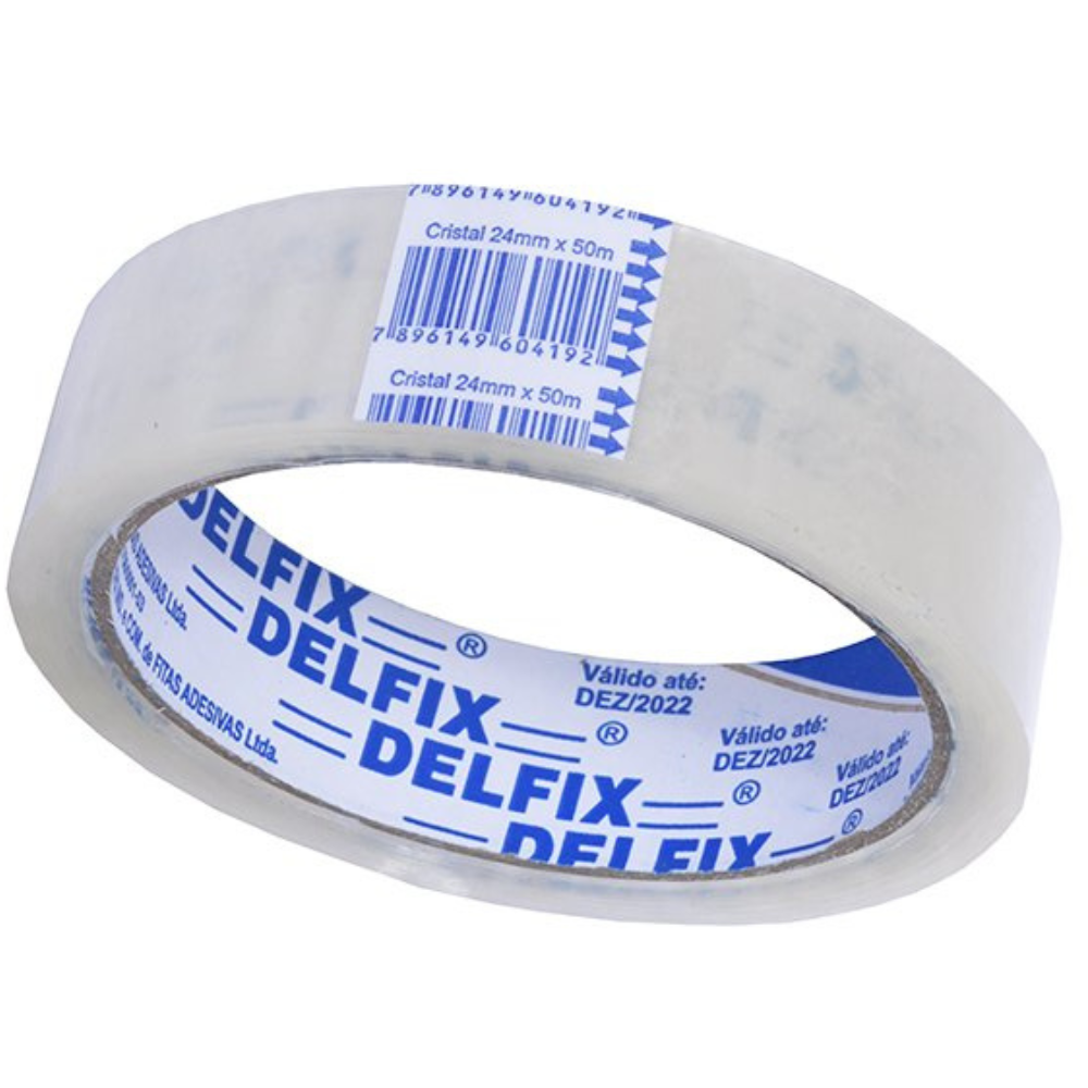 Fita Adesiva Durex Cristal Delfix 24 x50 Metros 1 unidade - mjs smart ...