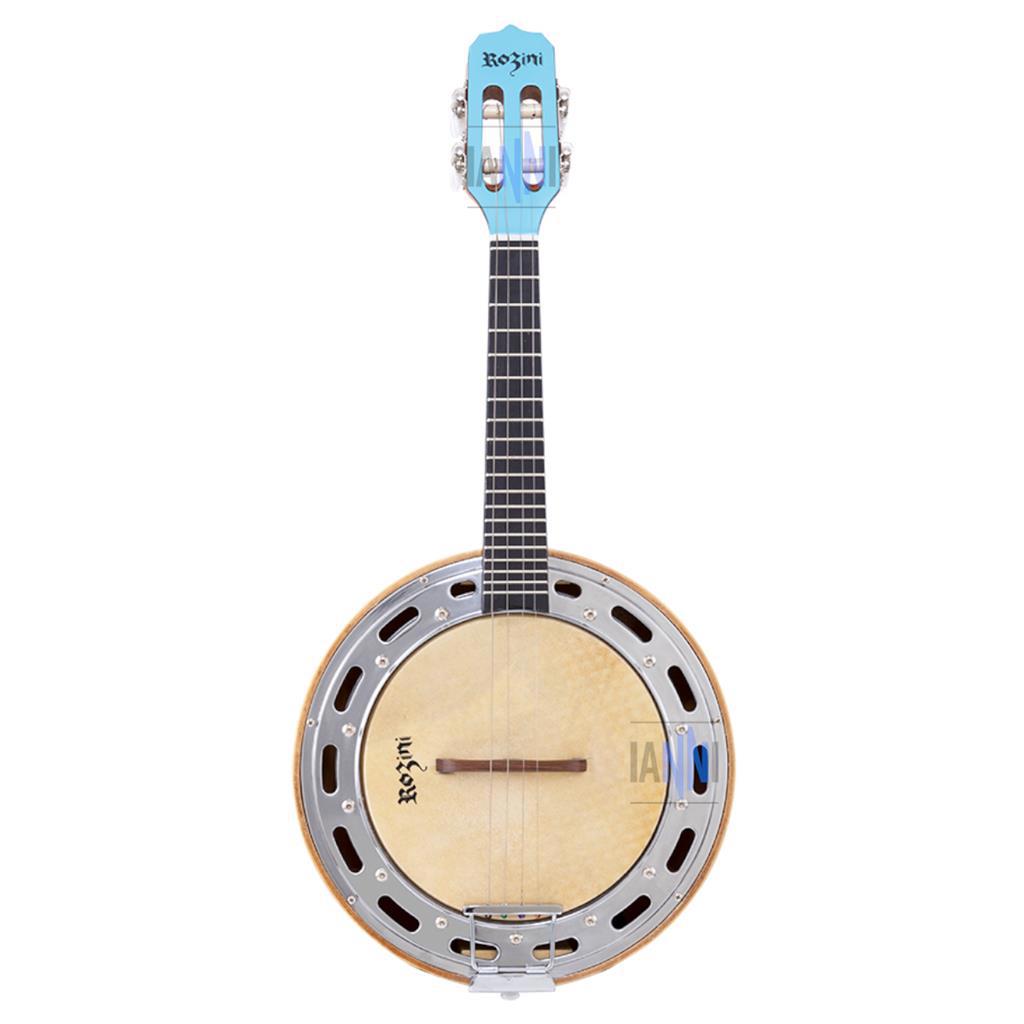 Banjo Rozini Elétrico Azul Caixa Larga Rj11 - Iannistore