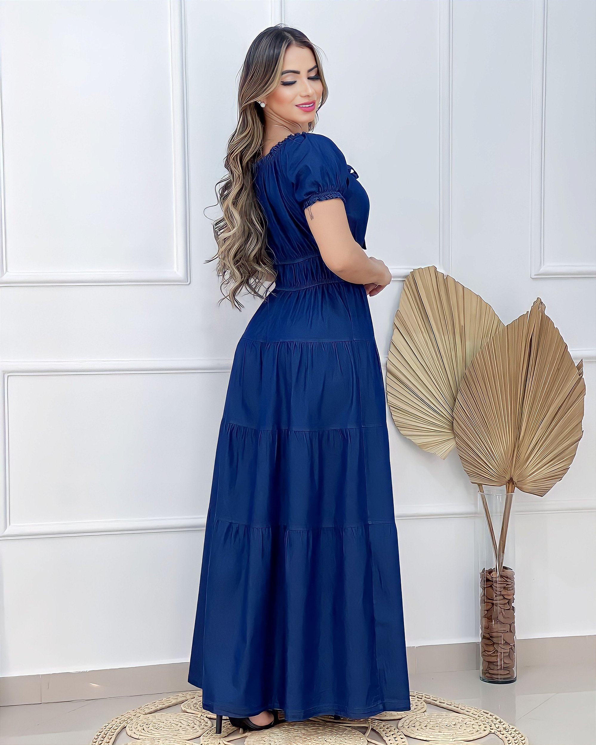 Vestido Jeans Longo - Moda Evangélica - Roupas Evangélicas