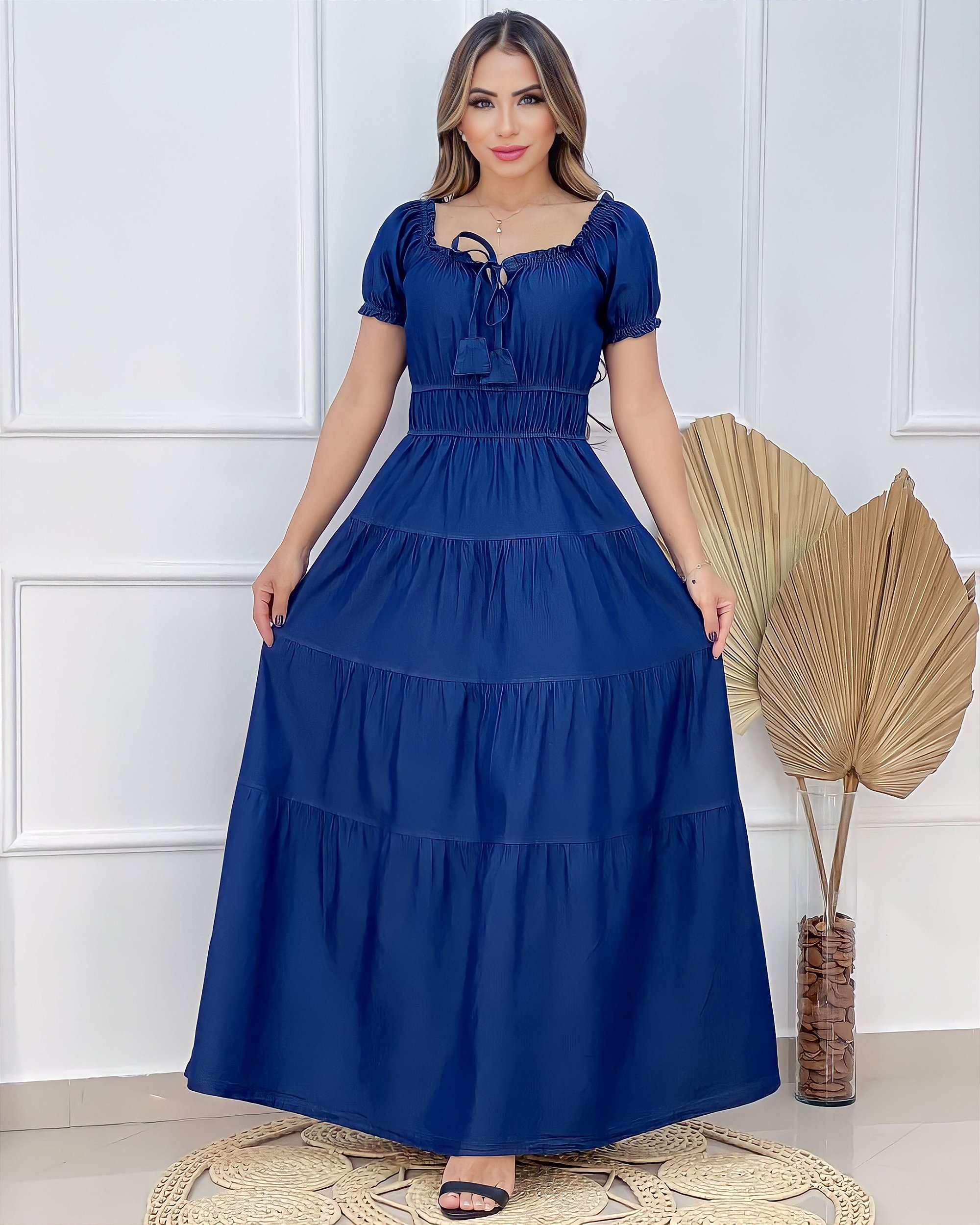 Vestido Jeans Longo - Moda Evangélica - Roupas Evangélicas