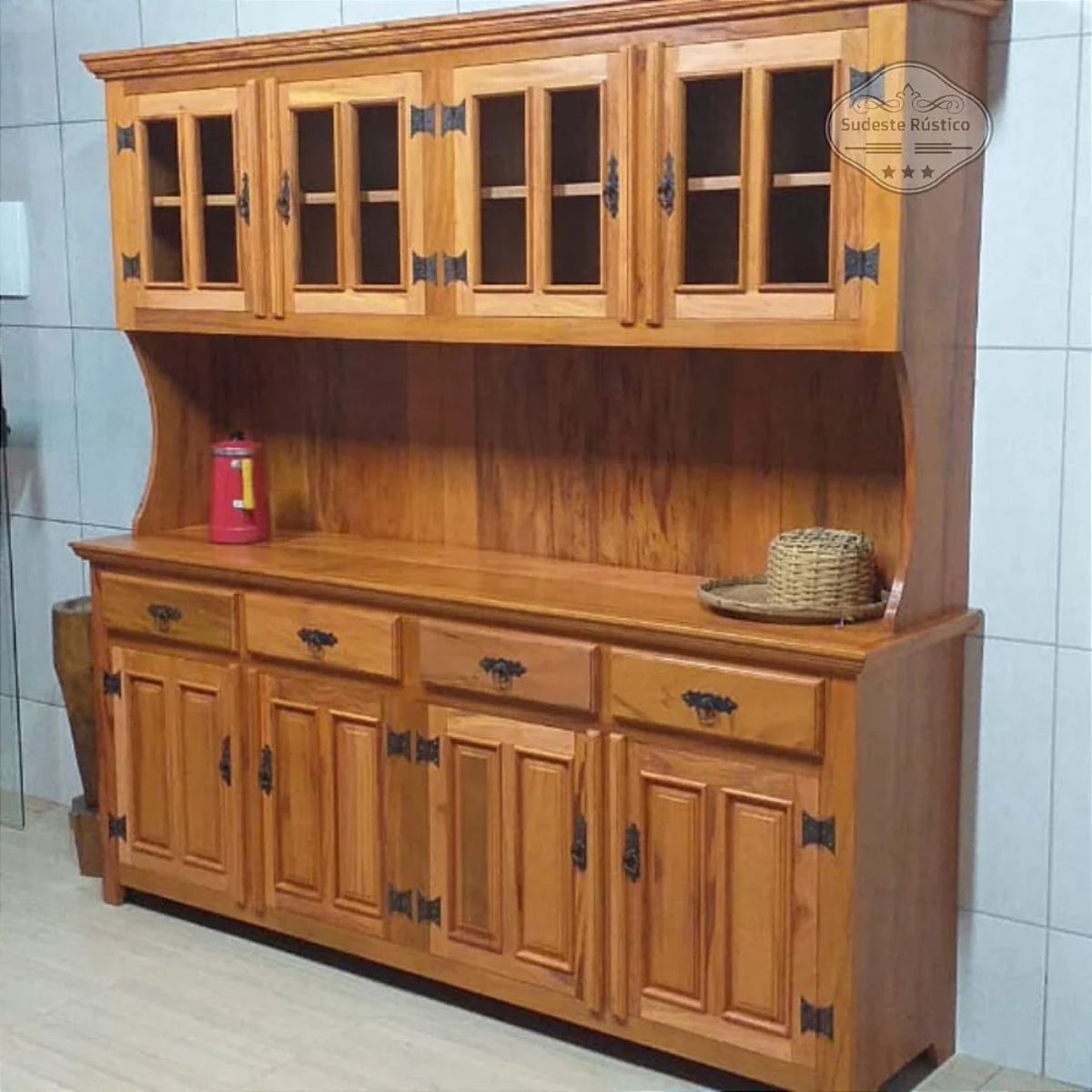 Armário de Cozinha em Madeira Demolição Nobre 2x1,90m Sudeste Rústico ...