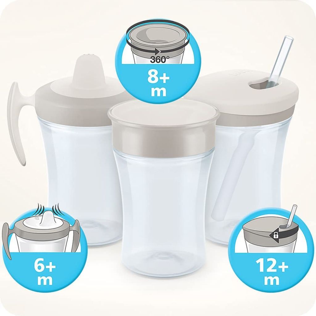 Copo Evolution Action Cup 230ml (12m+) Amarelo - Nuk - Alves Baby