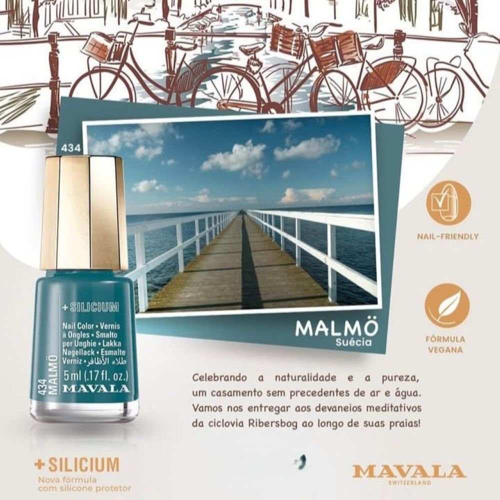 Esmalte Mini Color - Rico em Silício 5ml - Cor 434 MALMO - MAVALA ...